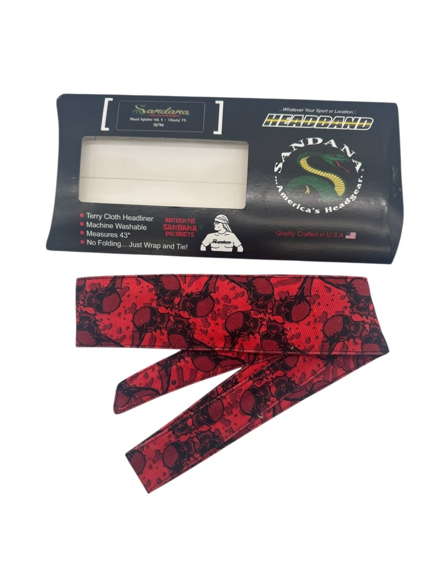 SANDANA HEADBAND “CHUCKY” RED/BLACK NEW – P8Ball - Buy, Sell, Trade